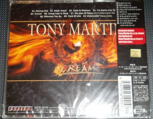 REVIEW: Tony Martin – Scream (2005, Japanese edition with bonus track ...
