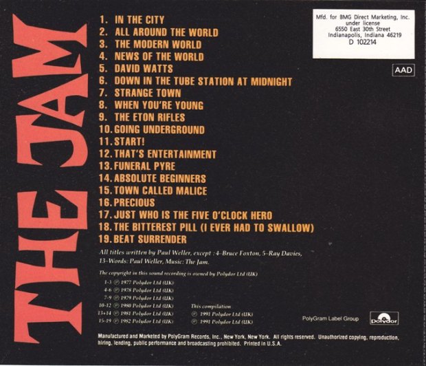 REVIEW: The Jam – Greatest Hits (1991) | mikeladano.com