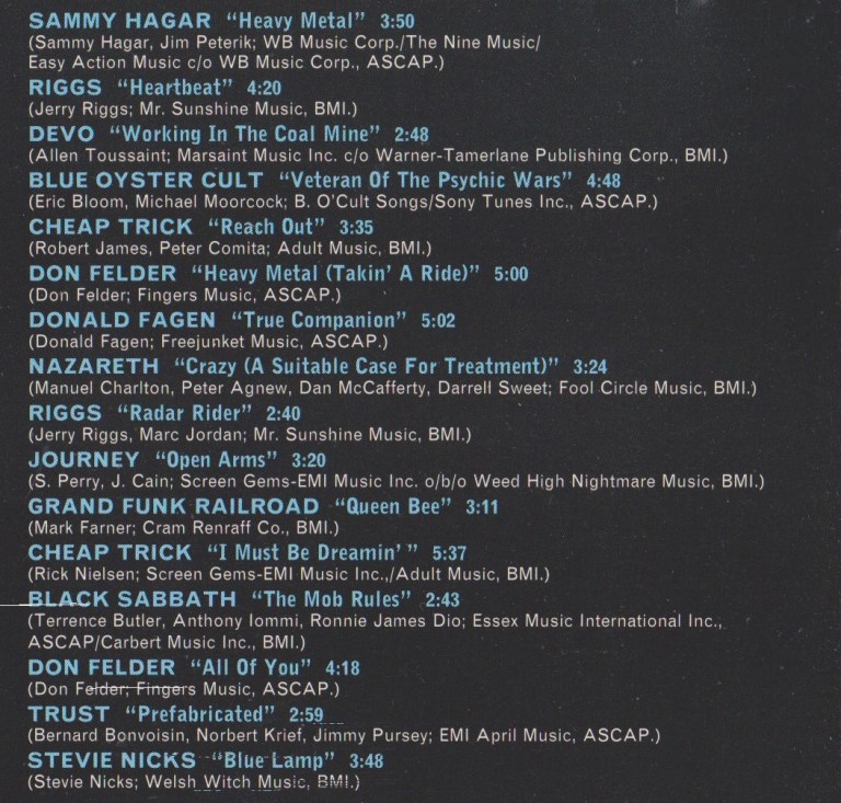 REVIEW: Heavy Metal – Music From the Motion Picture (1981) | mikeladano.com