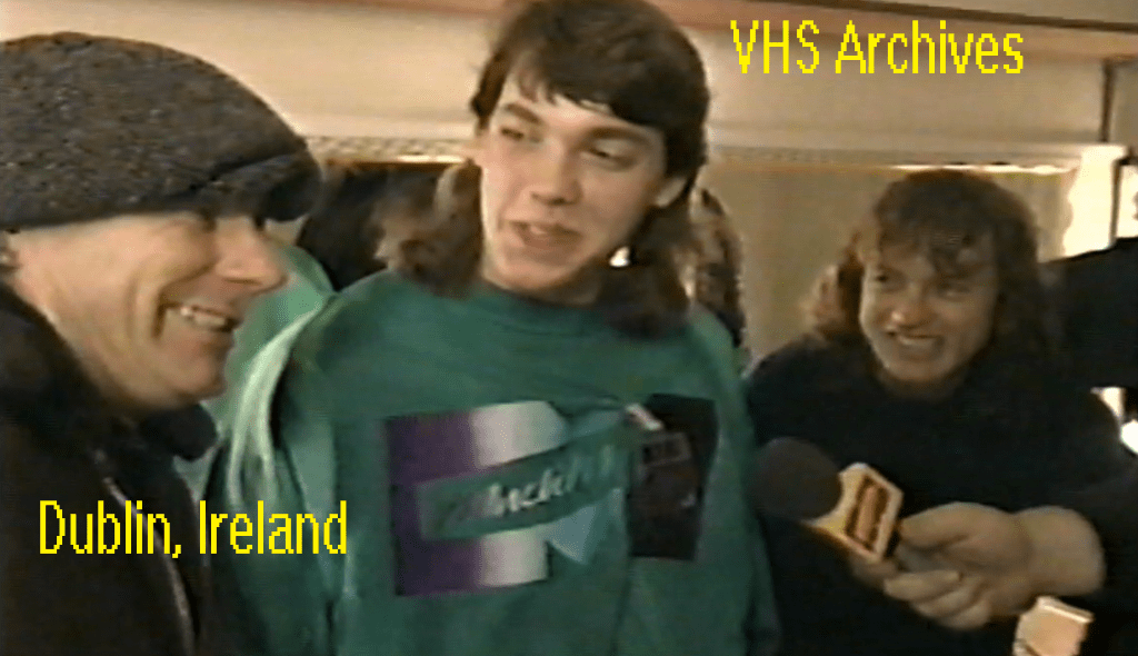 VHS Archives #144: AC/DC interviewed by contest winners in Dublin on ...